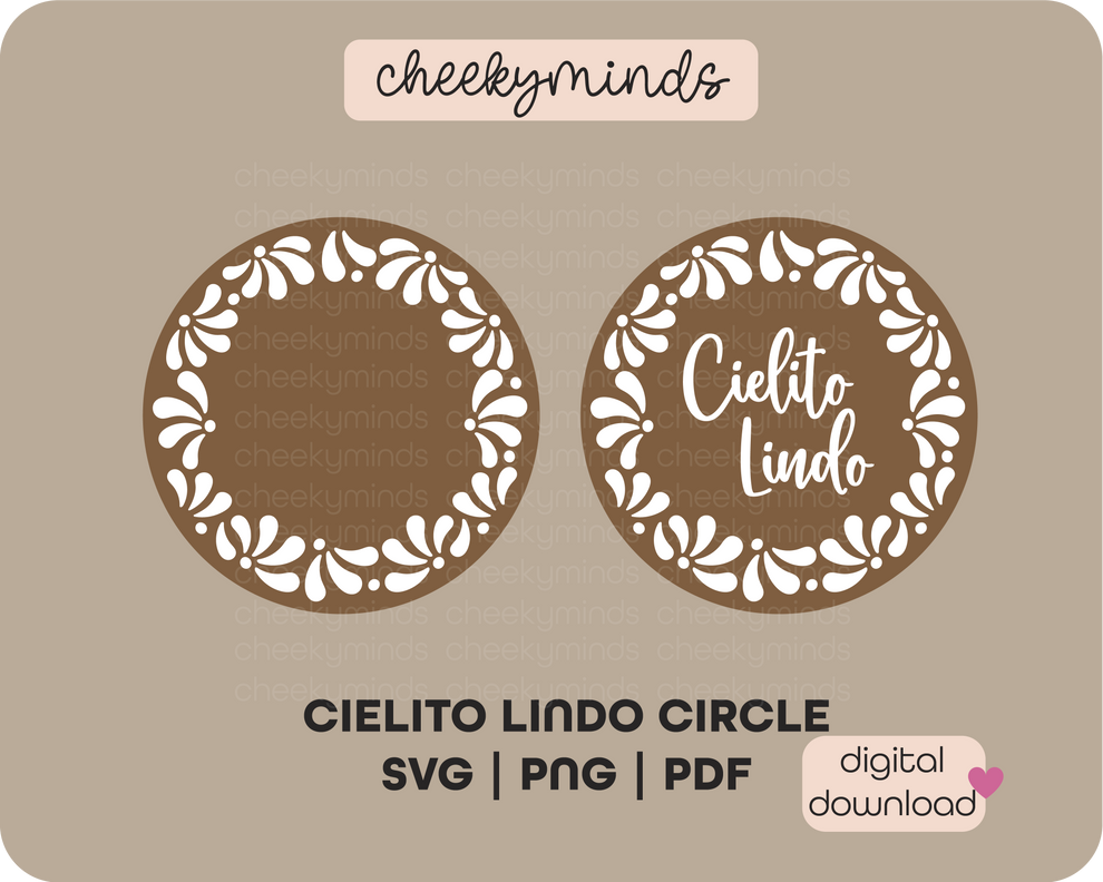 Cielito Lindo Talavera Circle SVG & PNG – CheekyMinds